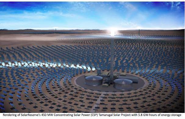 SolarReserve unveils 450MW solar tower and storage project in Chile ...