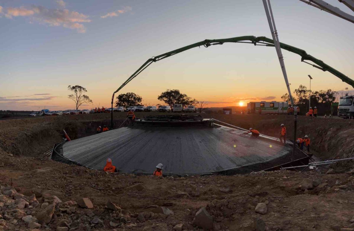 First concrete foundation poured in Australia's first gigawatt scale ...
