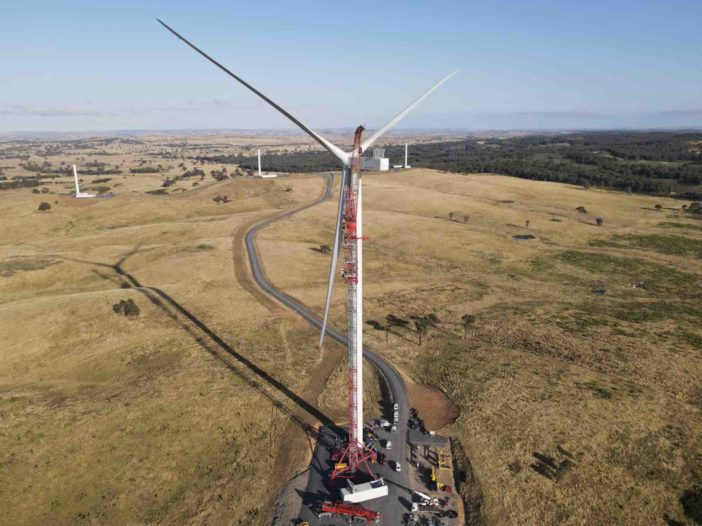 Australia's biggest wind turbine erected at what will be largest wind ...